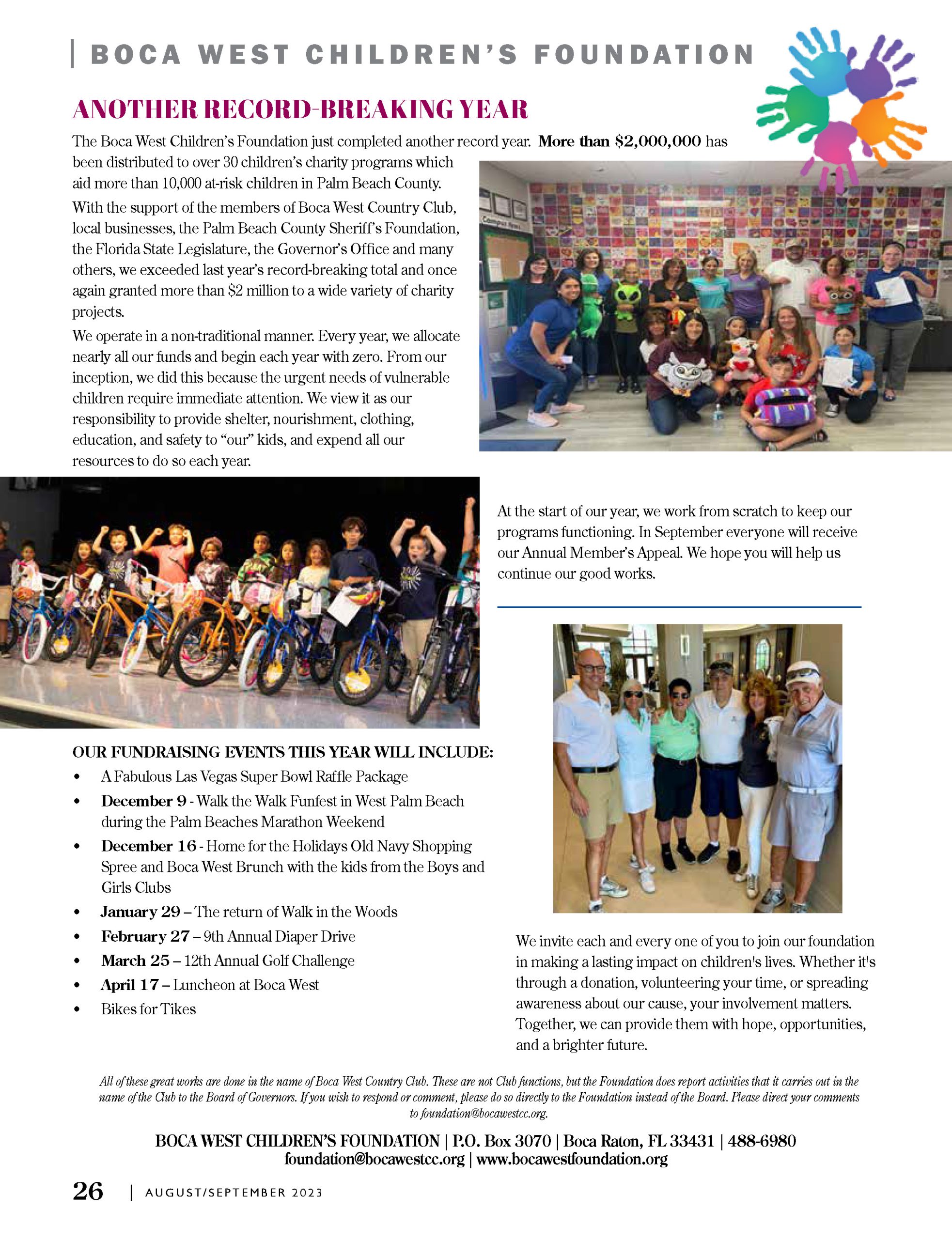 Boca West | Charities and Organizations