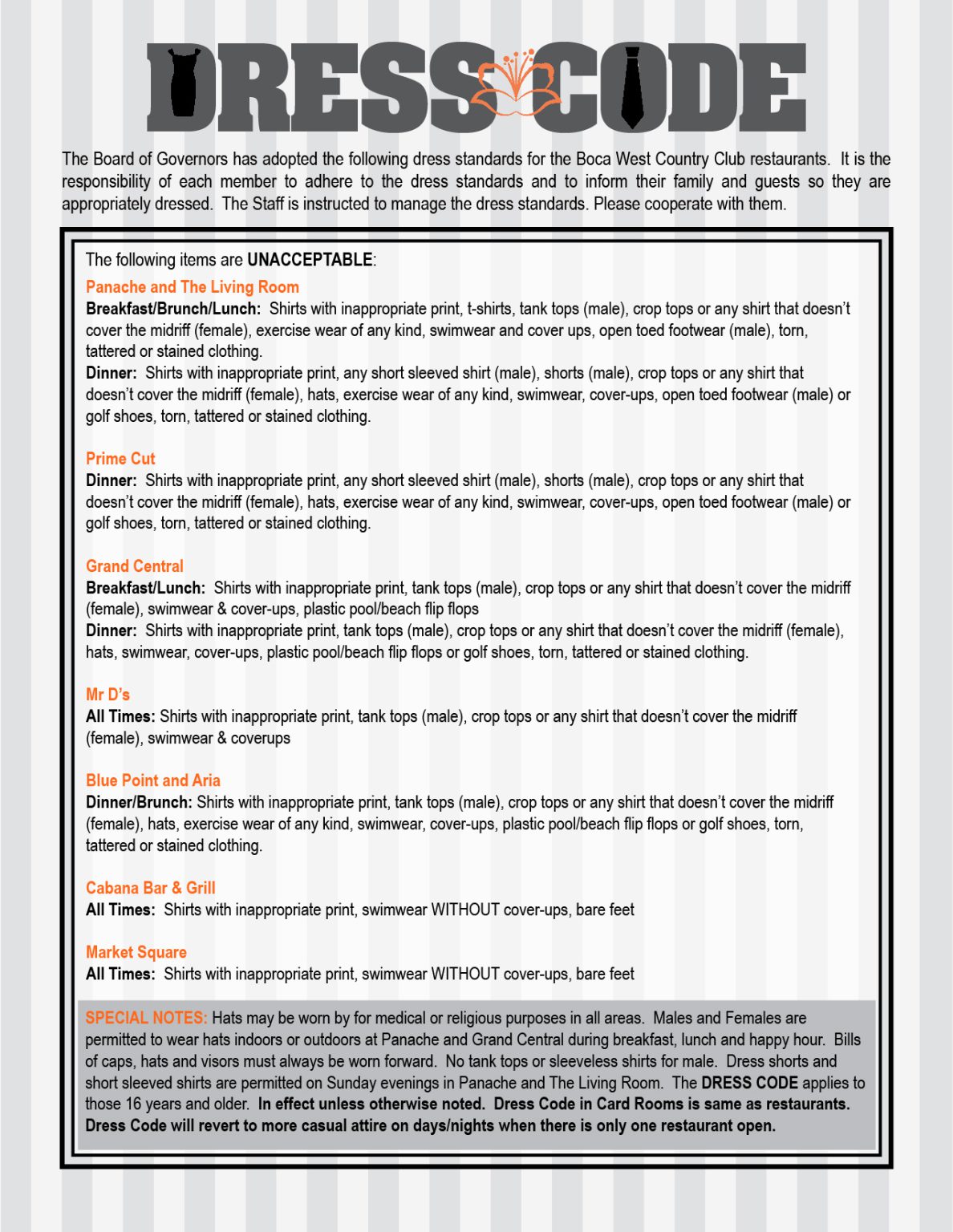 Boca West | Dress Code