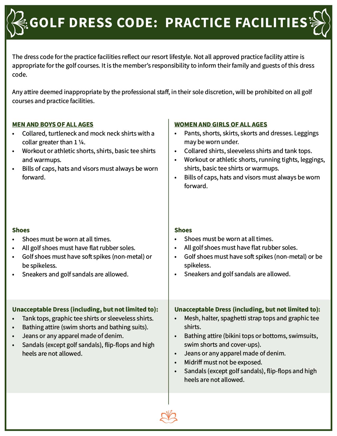 Boca West | Golf Rules, Etiquette & Dress Code