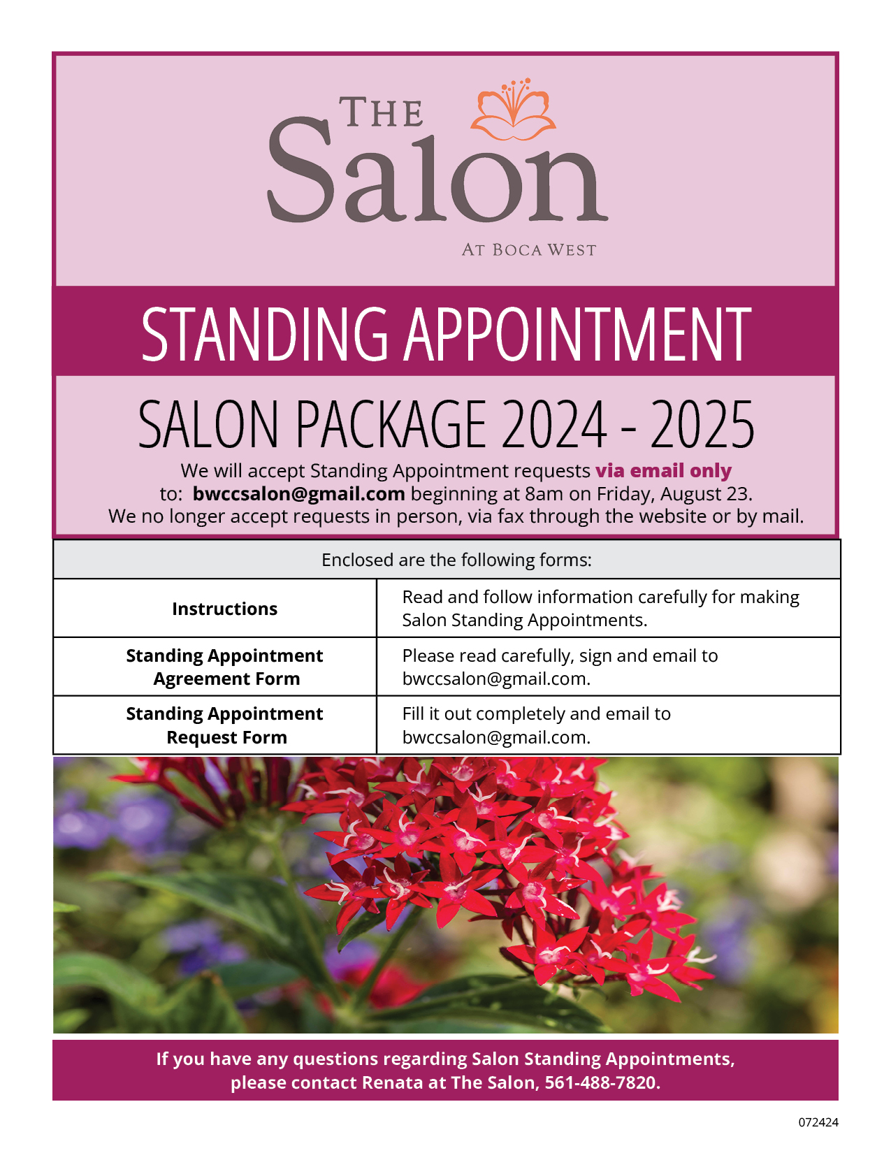 Boca West | Fitness & Spa Forms